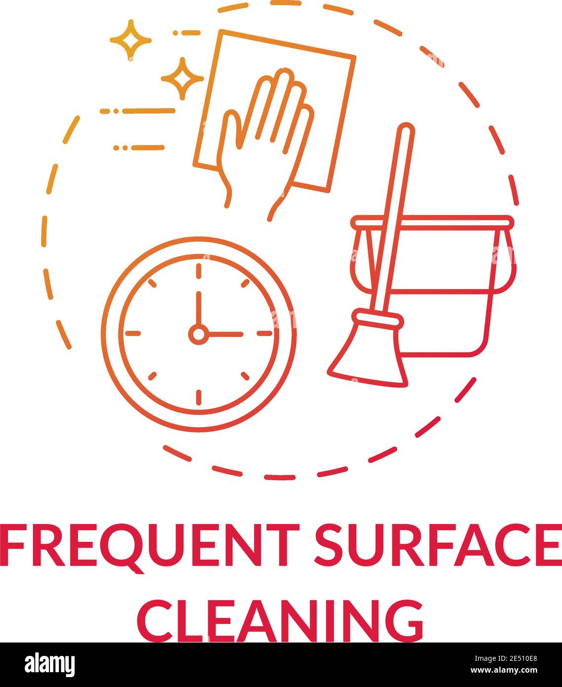 Frequent surface cleaning concept icon Stock Vector Image & Art - Alamy