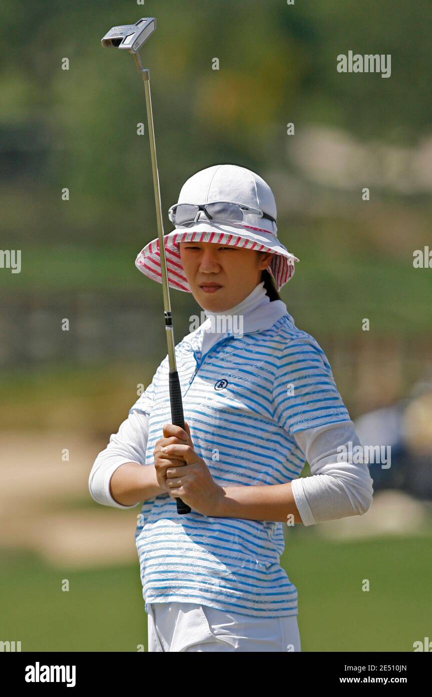 Young Kim on the ninth green during third round action of the Ginn Open ...