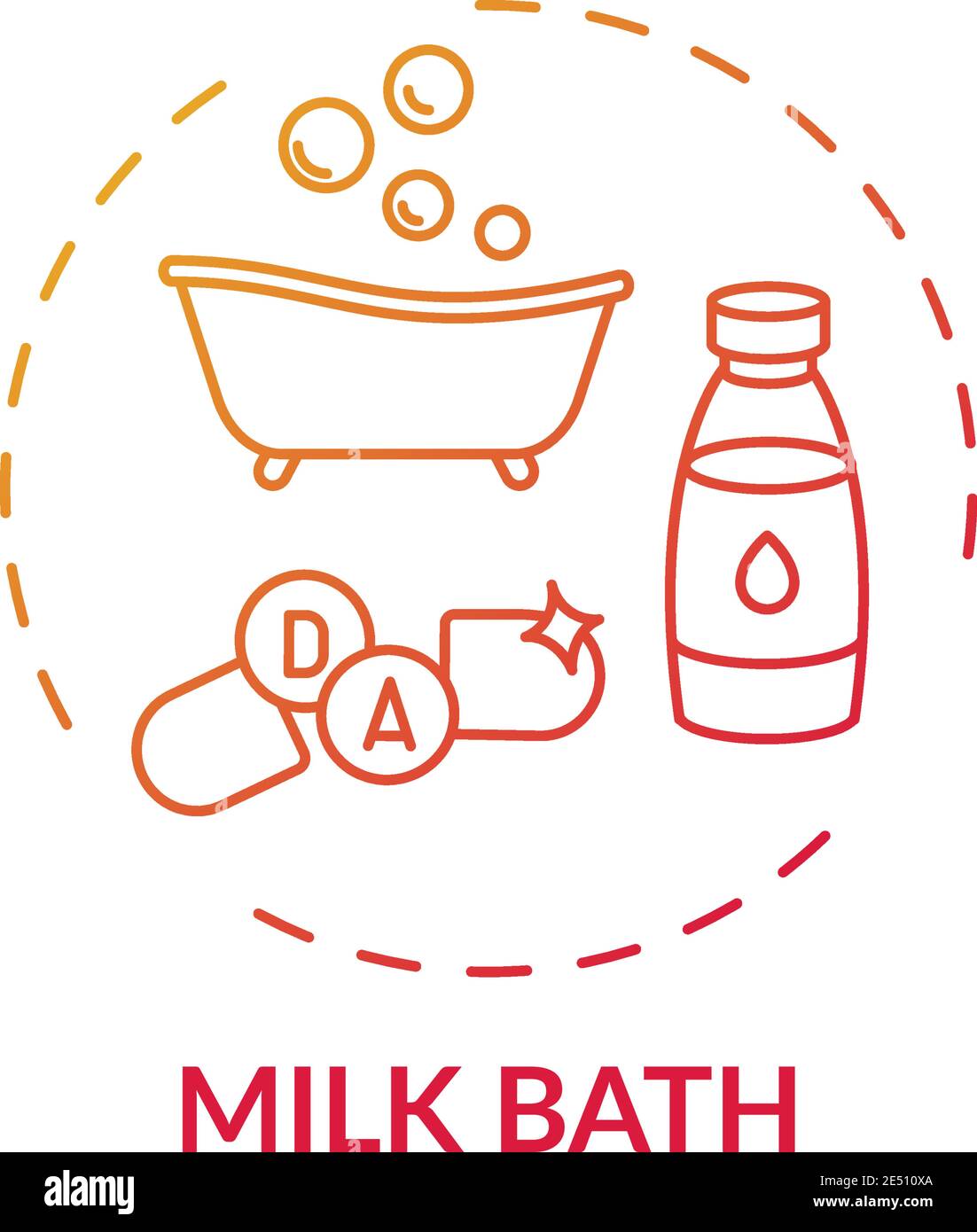 Milk bath concept icon Stock Vector Image & Art - Alamy