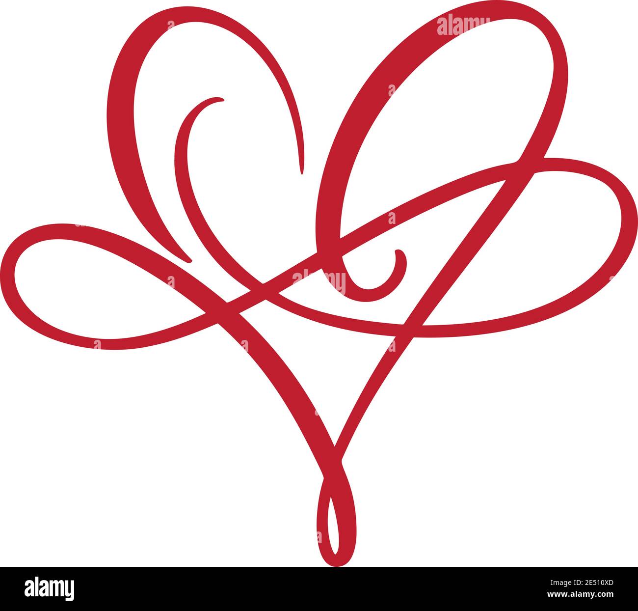 Heart love sign forever. Infinity Romantic symbol linked, join, passion ...