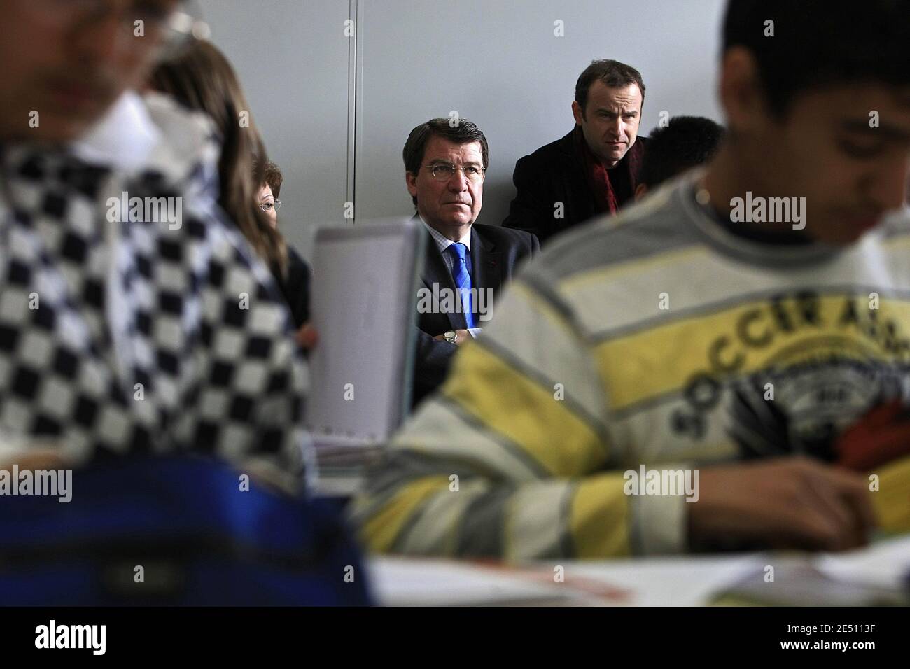 French Minister for National Education Xavier Darcos on visit in the ...