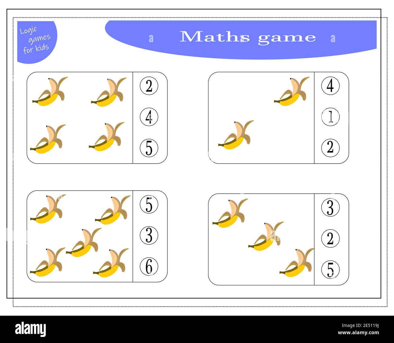 a math game for kids. count how many of them there are Stock Vector ...