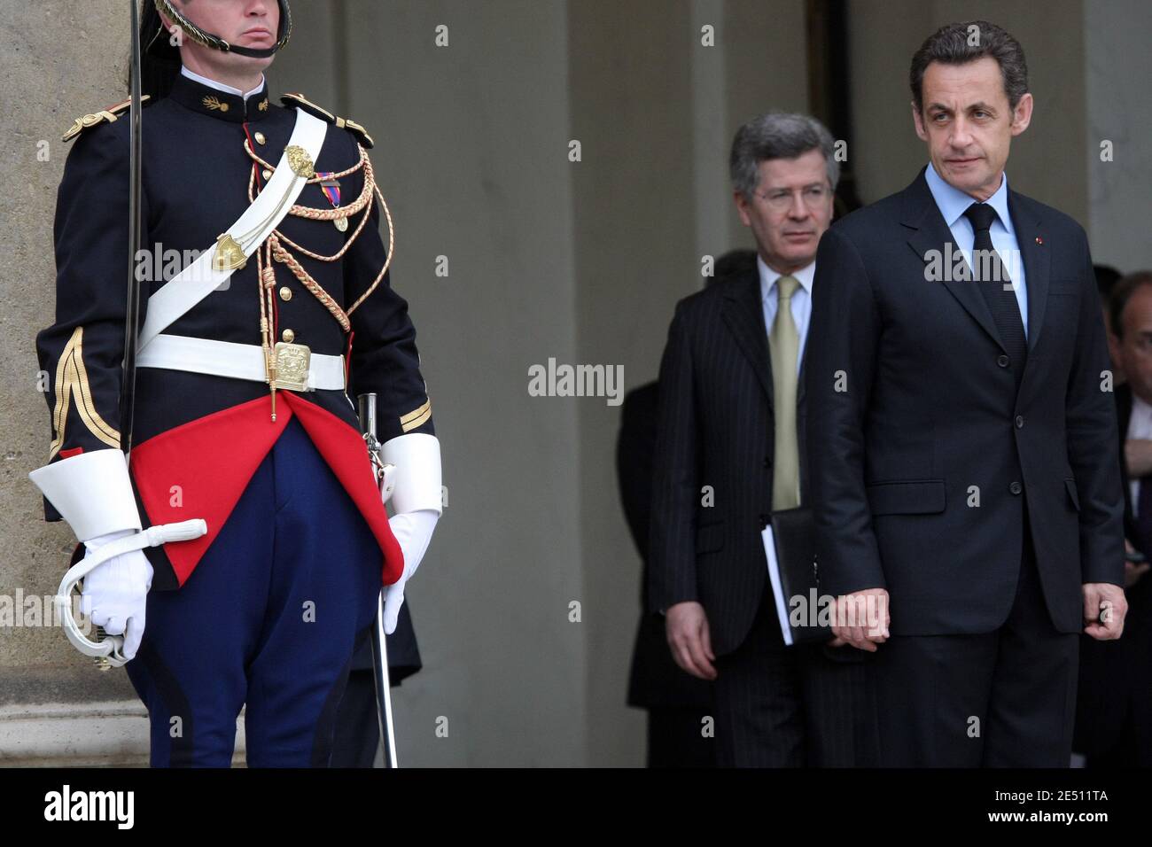 France's President Nicolas Sarkozy and Diplomatic advisor Jean-David ...