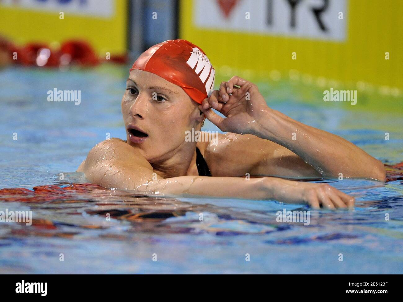 France's Aurore Mongel competes on women's 200m freestyle during the ...