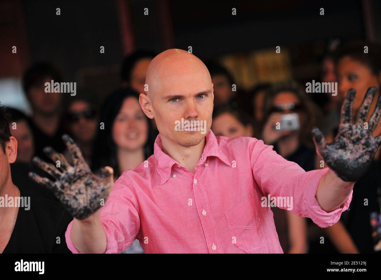 Jimmy Chamberlin (L) and Billy Corgan from rock band Smashing Pumpkins ...