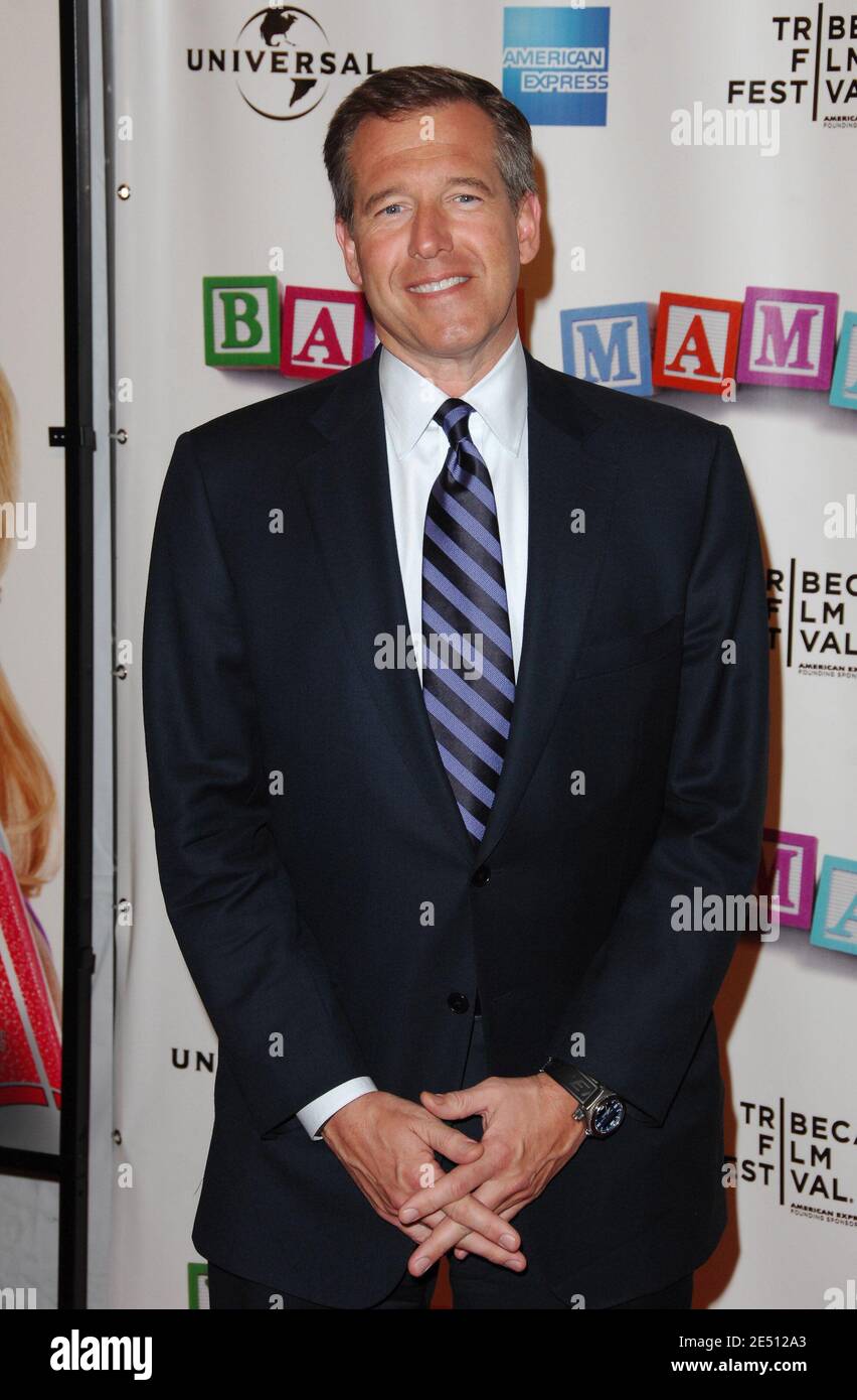 News anchor Brian Williams arriving for the 'Baby Mama' premiere at the ...