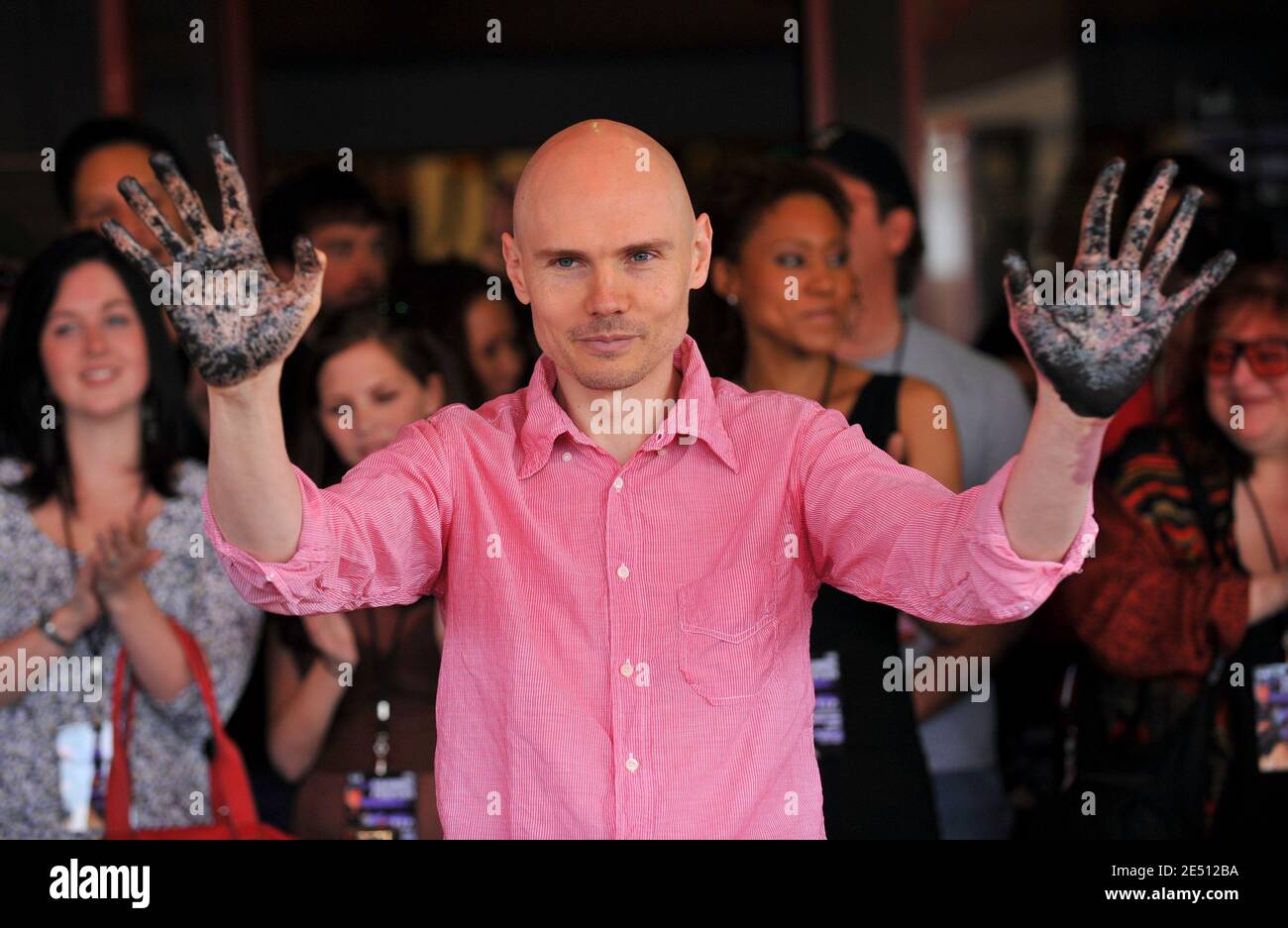 Jimmy Chamberlin (L) and Billy Corgan from rock band Smashing Pumpkins ...