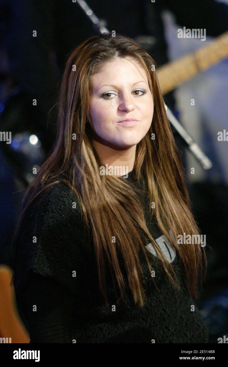 EXCLUSIVE - Cindy Sander attends the taping of a radio show in Paris ...