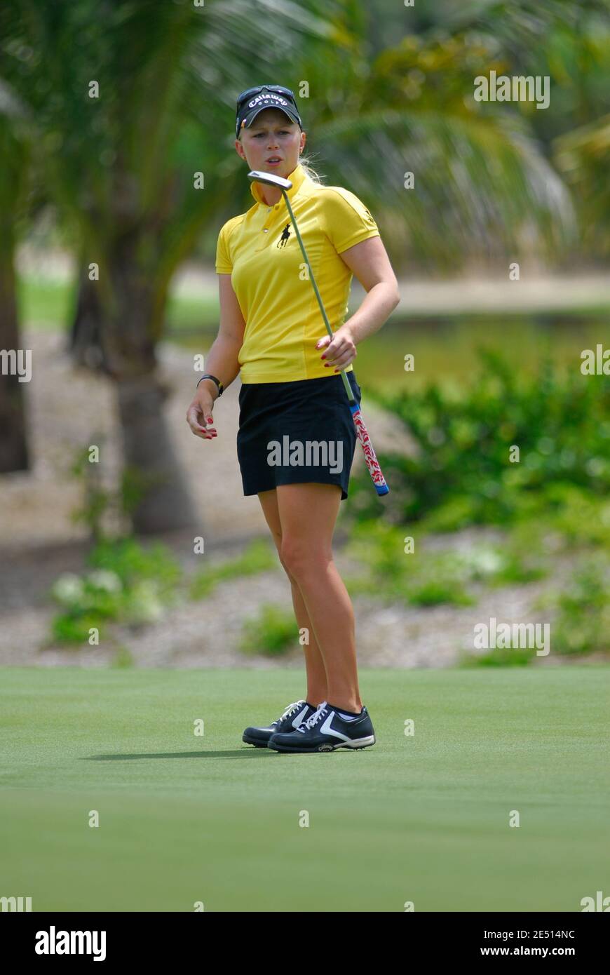 Morgan Pressel in action at the LPGA Stanford International Pro Am ...