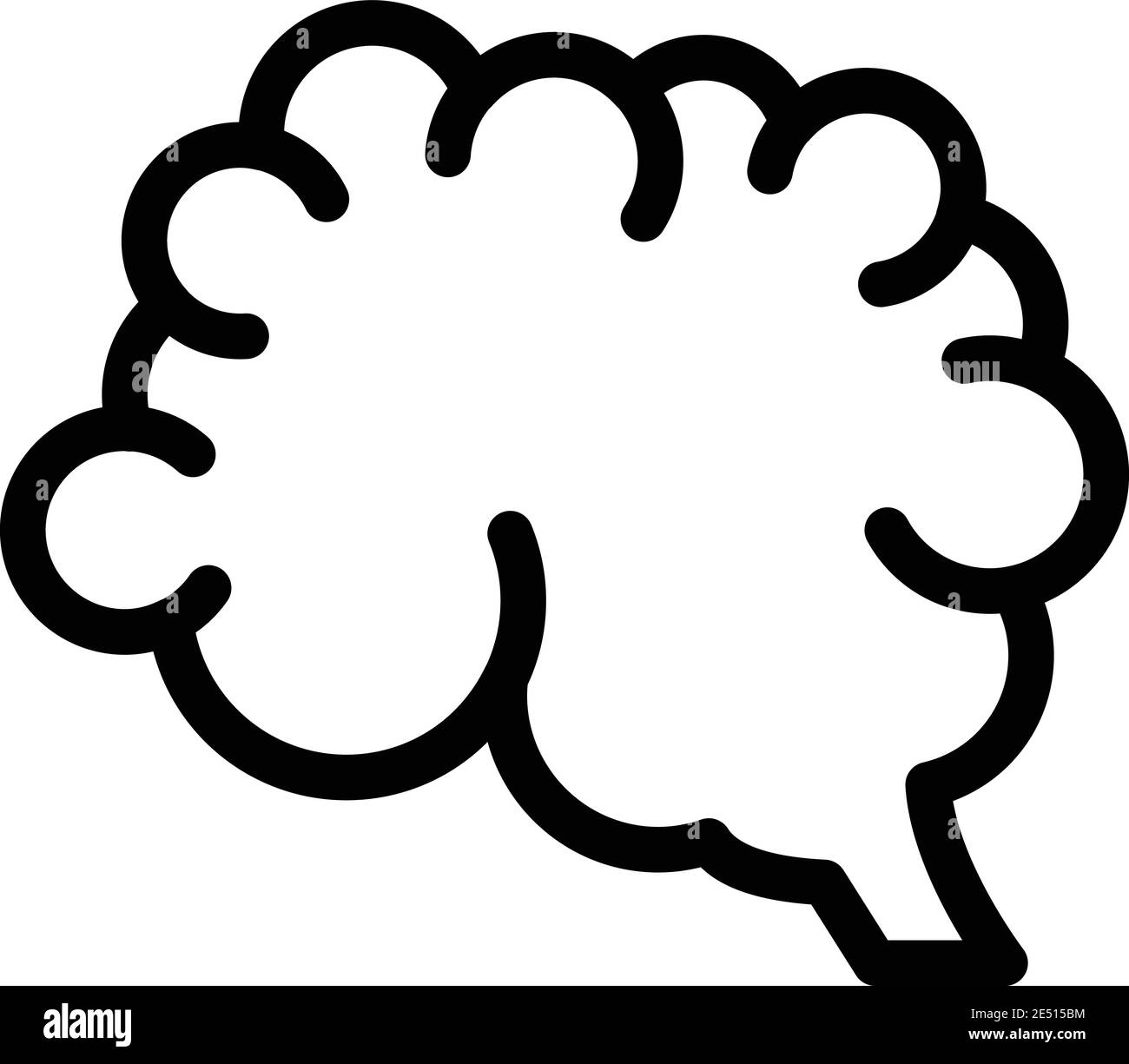 Human mind icon. Outline human mind vector icon for web design isolated ...