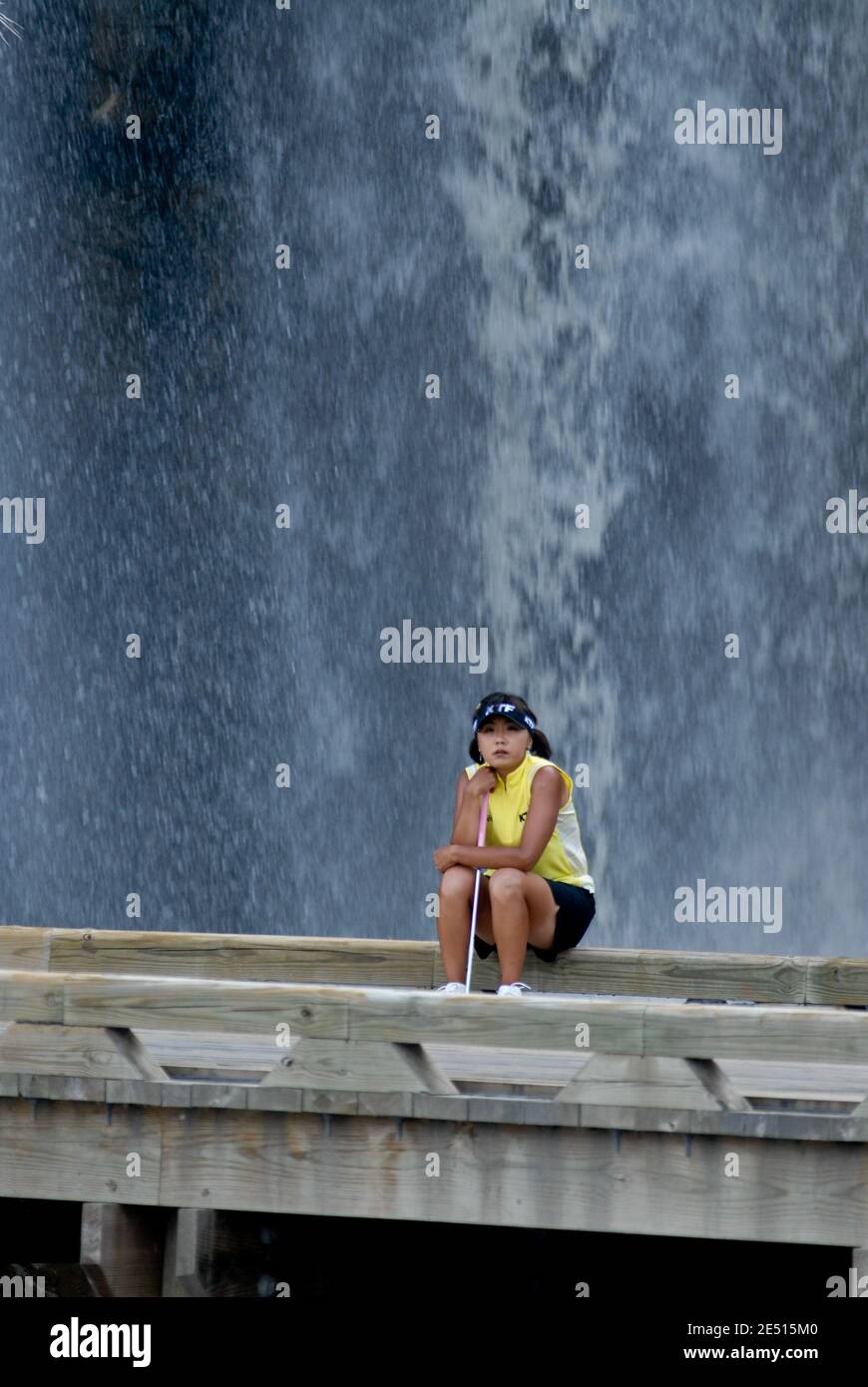 Mi Hyun Kim sits at the LPGA Stanford International Pro Am at Turnberry ...