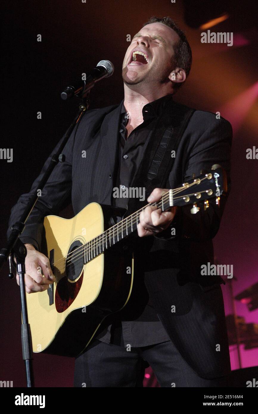 Canadian singer Garou performs live on stage during the 'Chorus' music ...