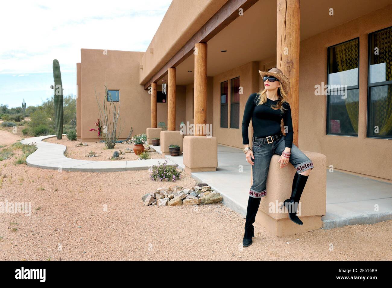 EXCLUSIVE. French singer Jeanne Mas poses at home in Scottdale near ...