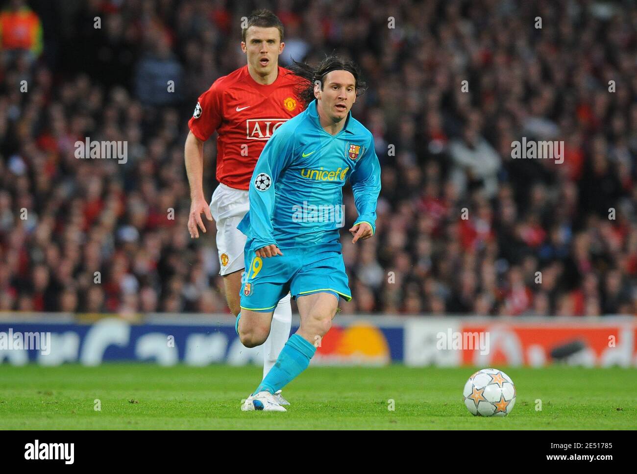 FC Barcelona's Lionel Messi in action during the UEFA Champions League ...