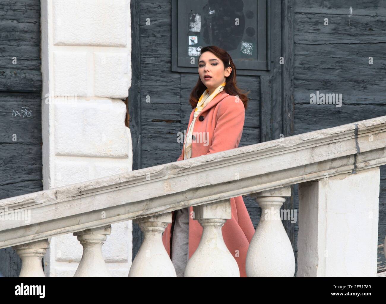VENICE, ITALY - JANUARY 25: Actress Matilda De Angelis on set during ...