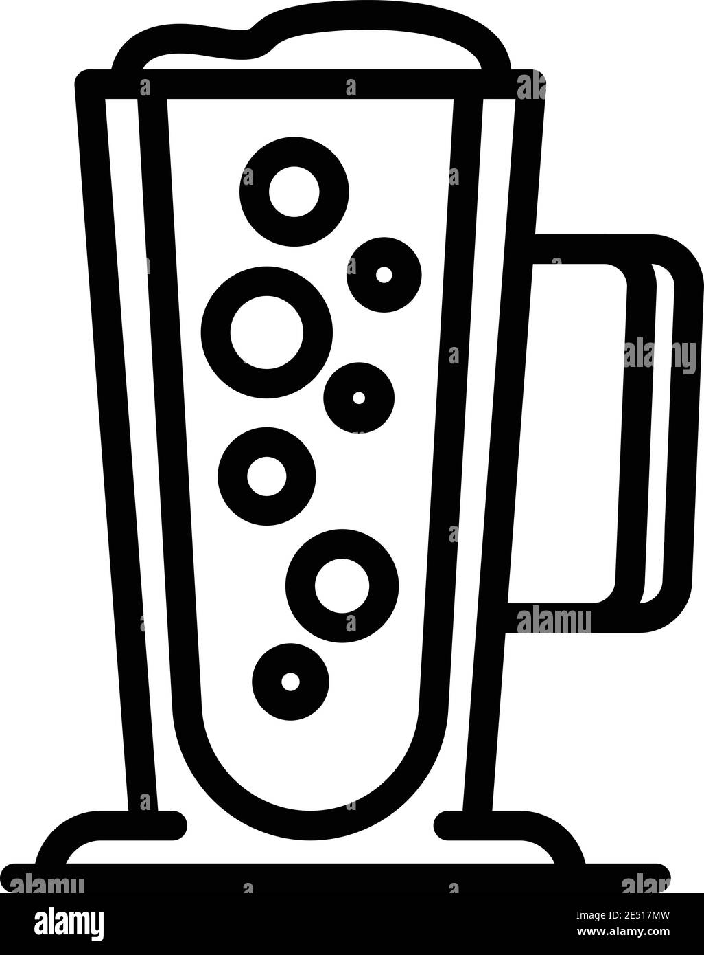 Ice latte icon. Outline ice latte vector icon for web design isolated ...