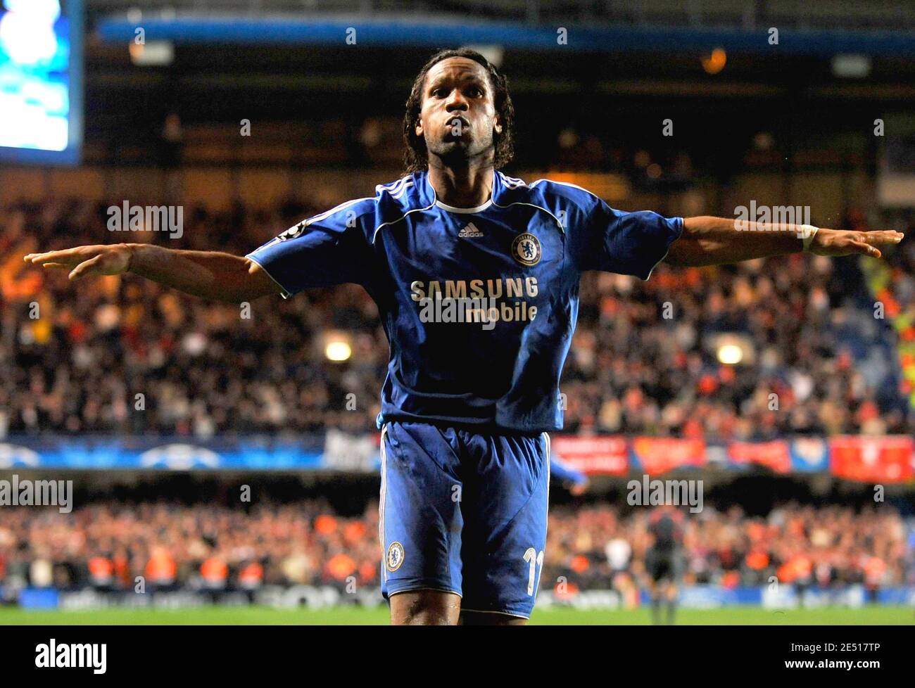 Chelsea's Didier Drogba celebrates after the final whistle during the ...