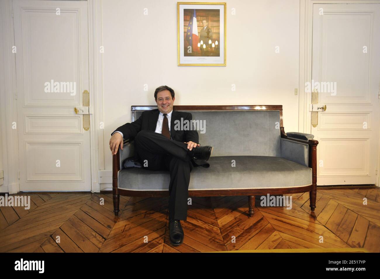 Political advisor Jerome Peyrat in his office at Elysee Palace in Paris ...
