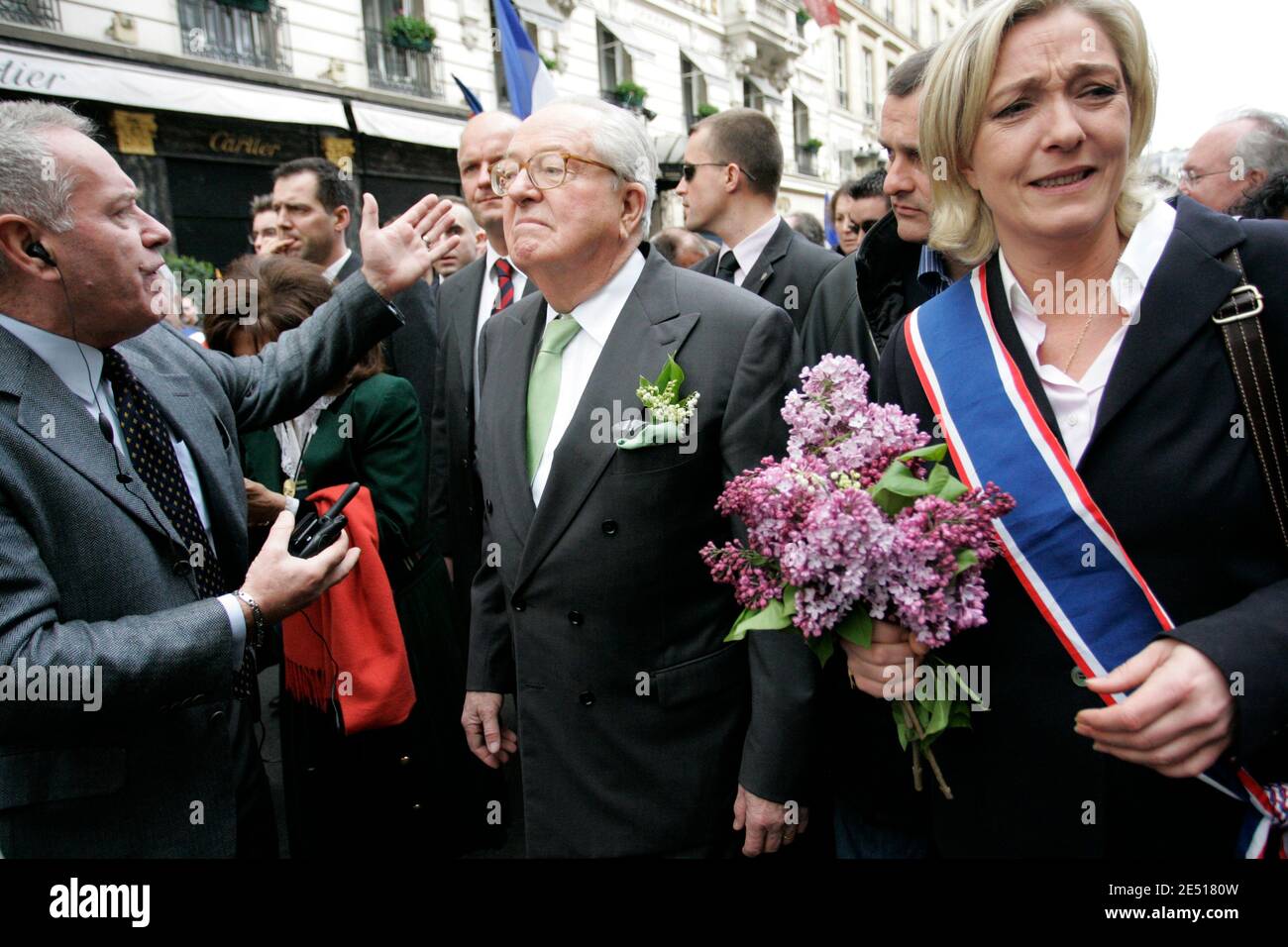 French extreme-right National Front party leader Jean Marie Le Pen and ...