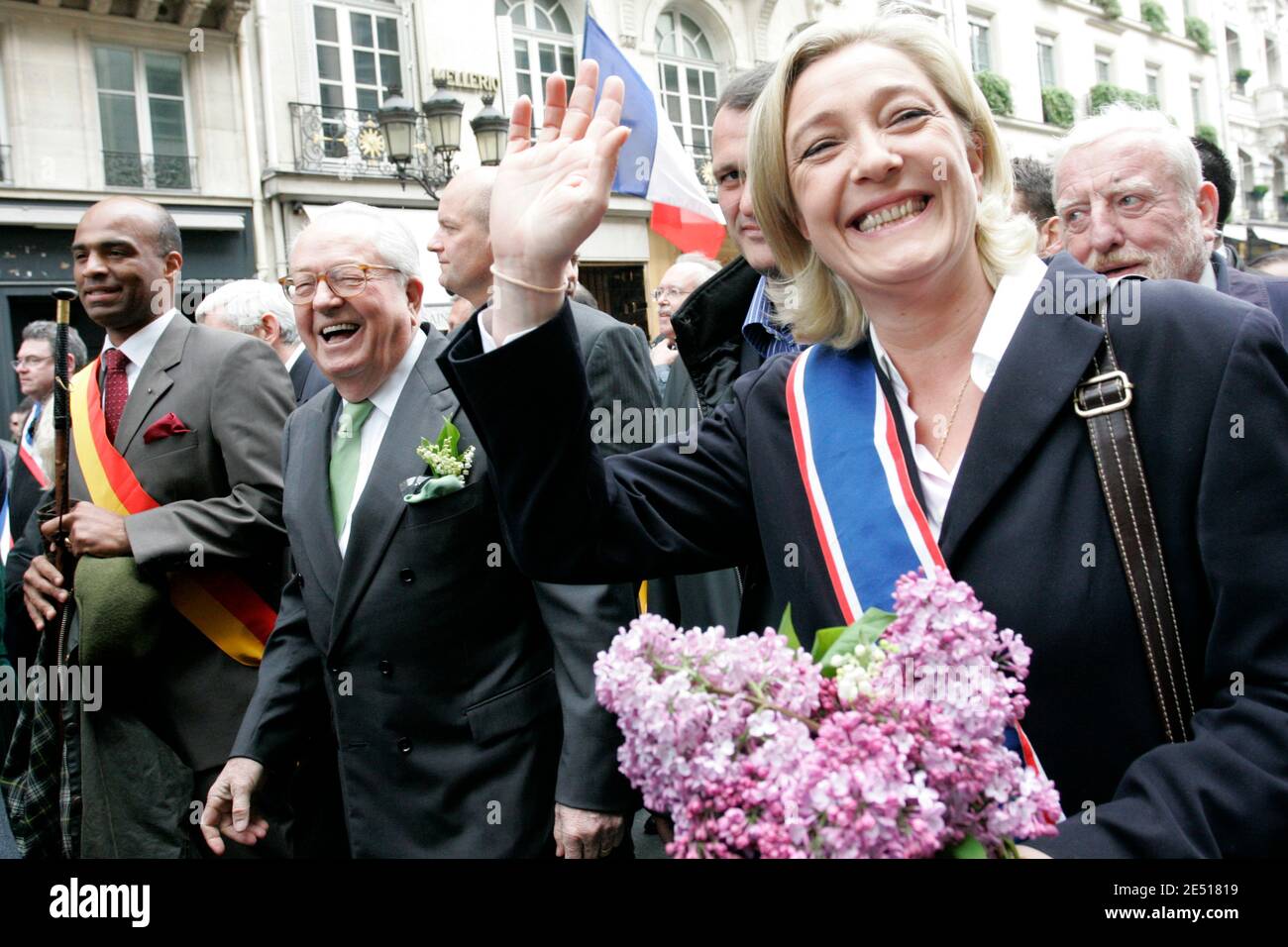 French extreme-right National Front party leader Jean Marie Le Pen and ...
