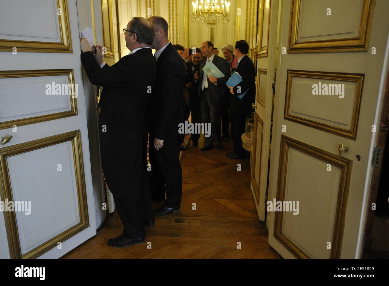 Xavier Bertrand, Eric Woerth, Christine Lagarde and Eric Besson at the ...