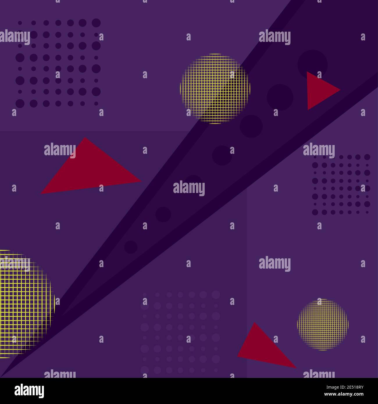 purple background with colorful geometric shapes, vector illustration ...