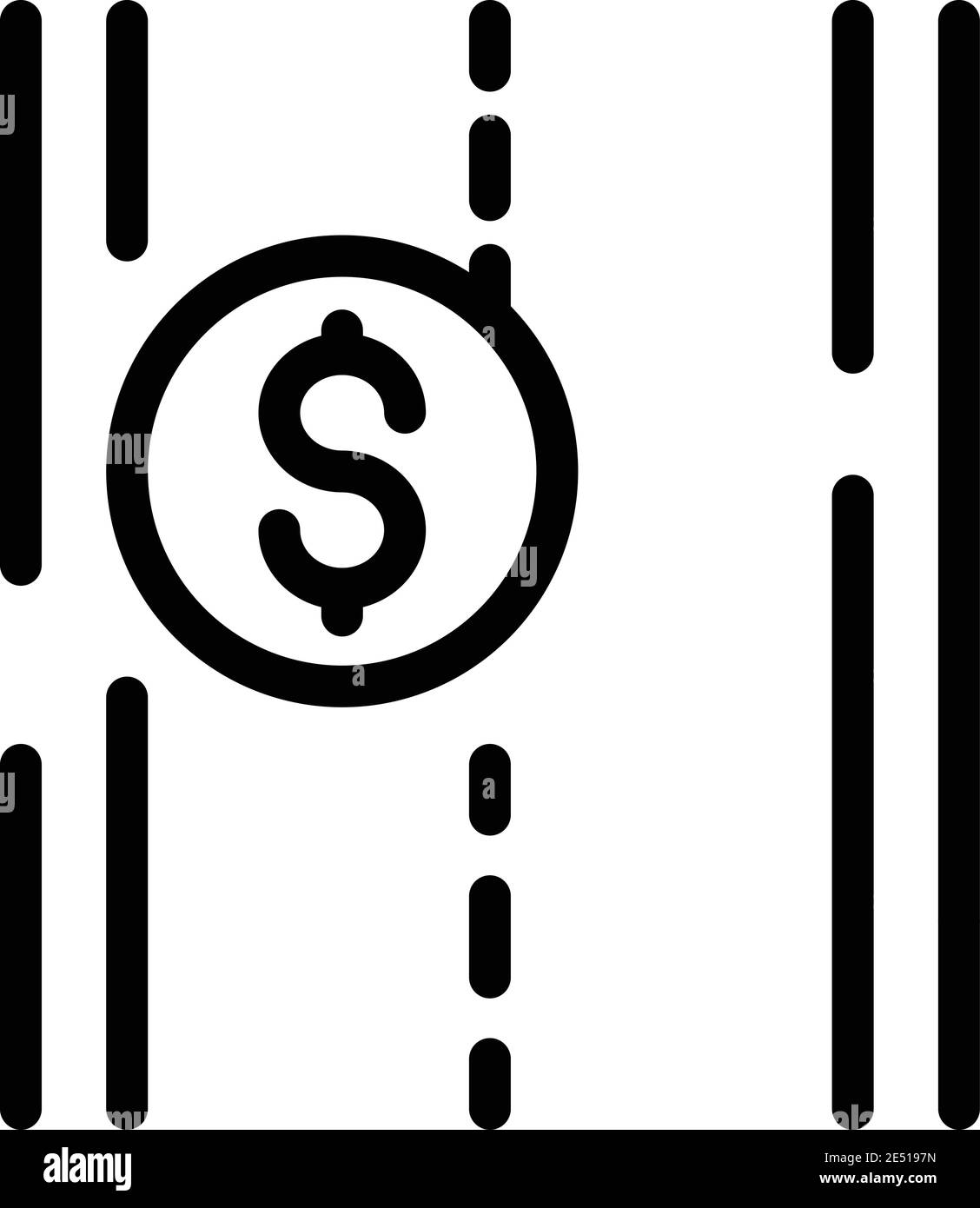 Paid highway icon. Outline paid highway vector icon for web design ...