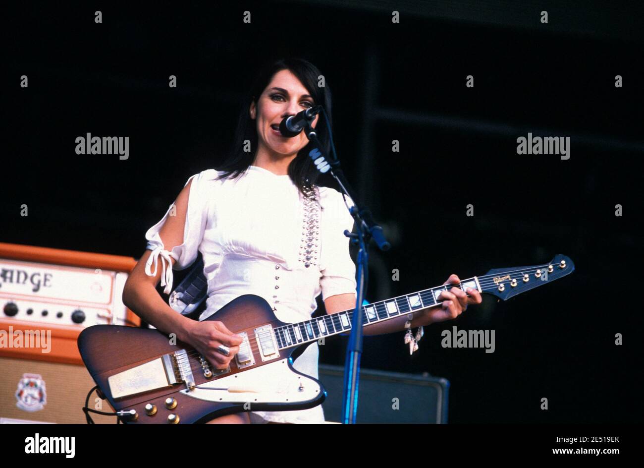 US singer Polly Jean Harvey (aka PJ Harvey) performs live on stage ...