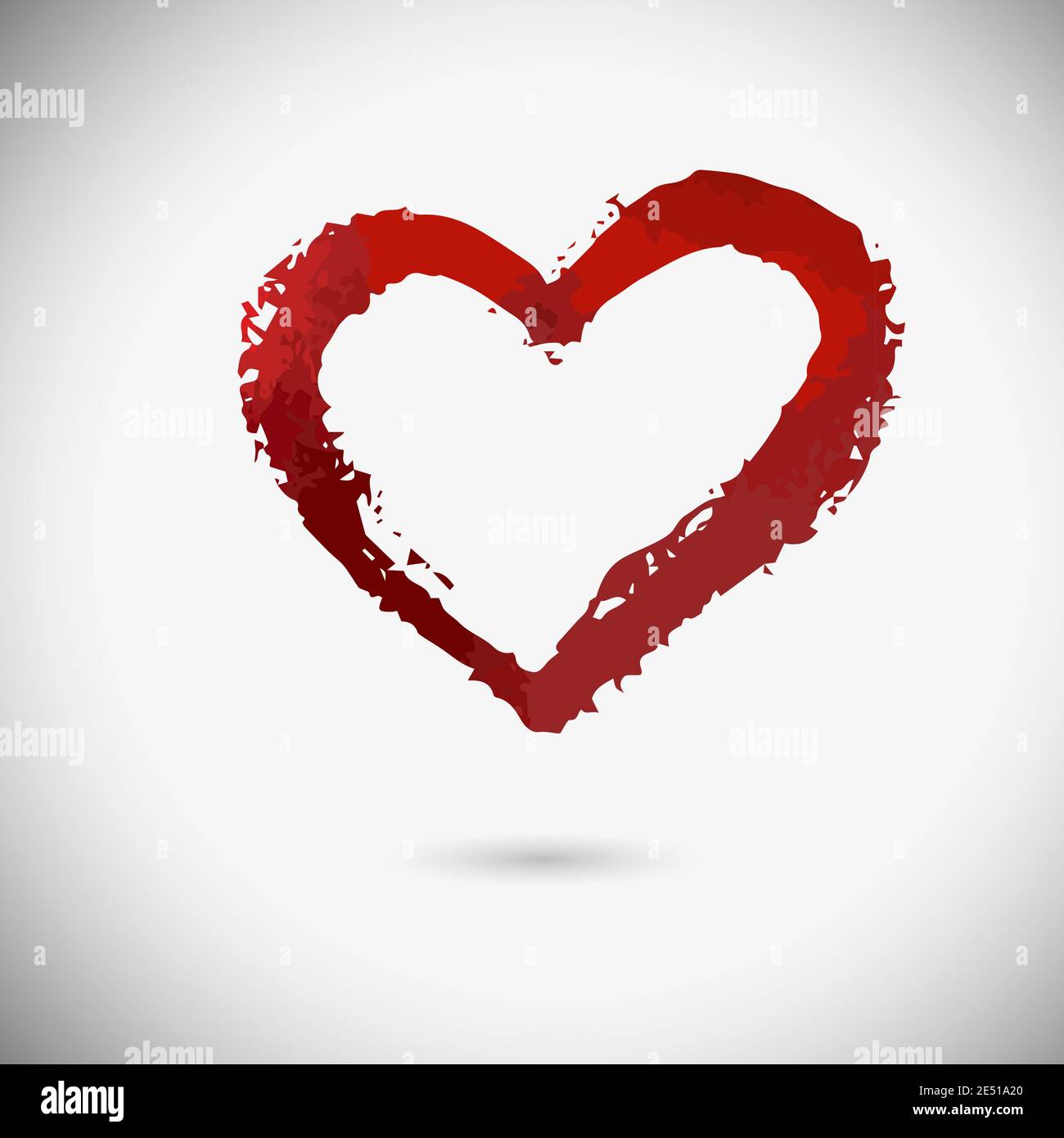 Brush heart object. Vector illustration Stock Vector Image & Art - Alamy