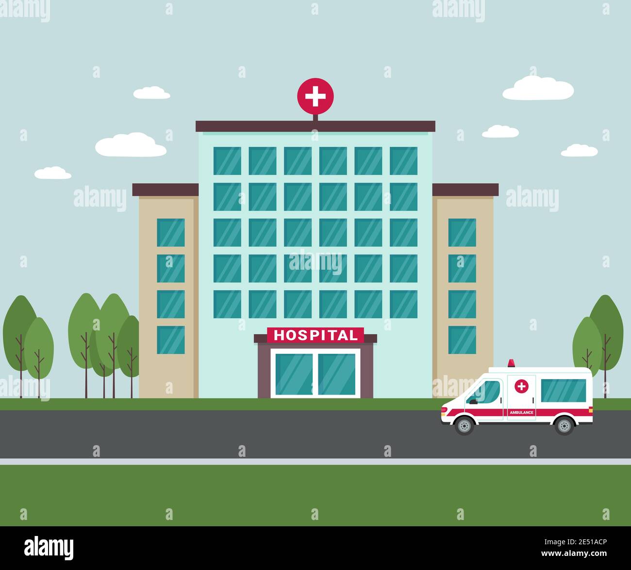 Medical hospital building outside Stock Vector Image & Art - Alamy