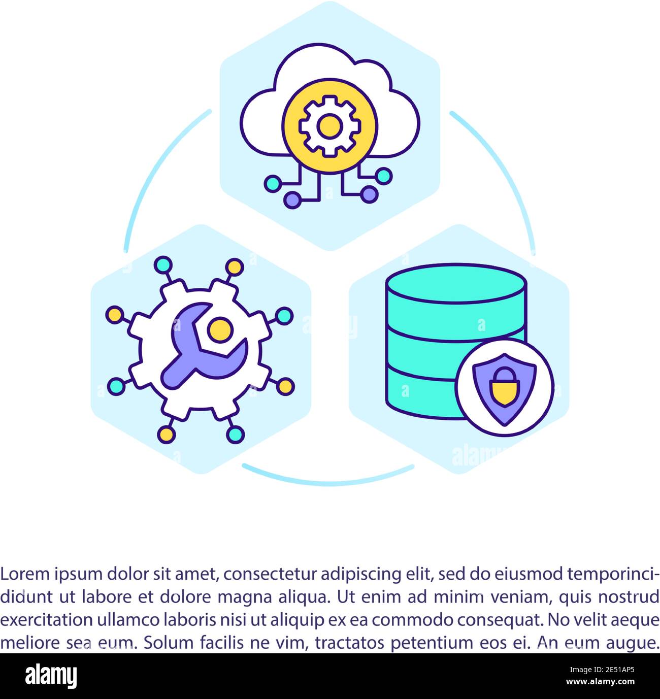 SaaS solutions concept icon with text Stock Vector Image & Art - Alamy