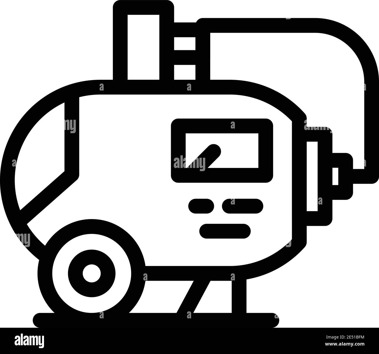 Air compressor icon. Outline air compressor vector icon for web design ...