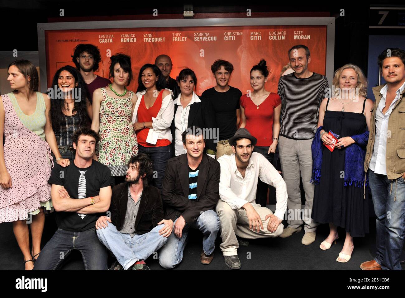 French actors Laetitia Casta, Theo Frilet, Sabrina Seyvecou, Christine ...