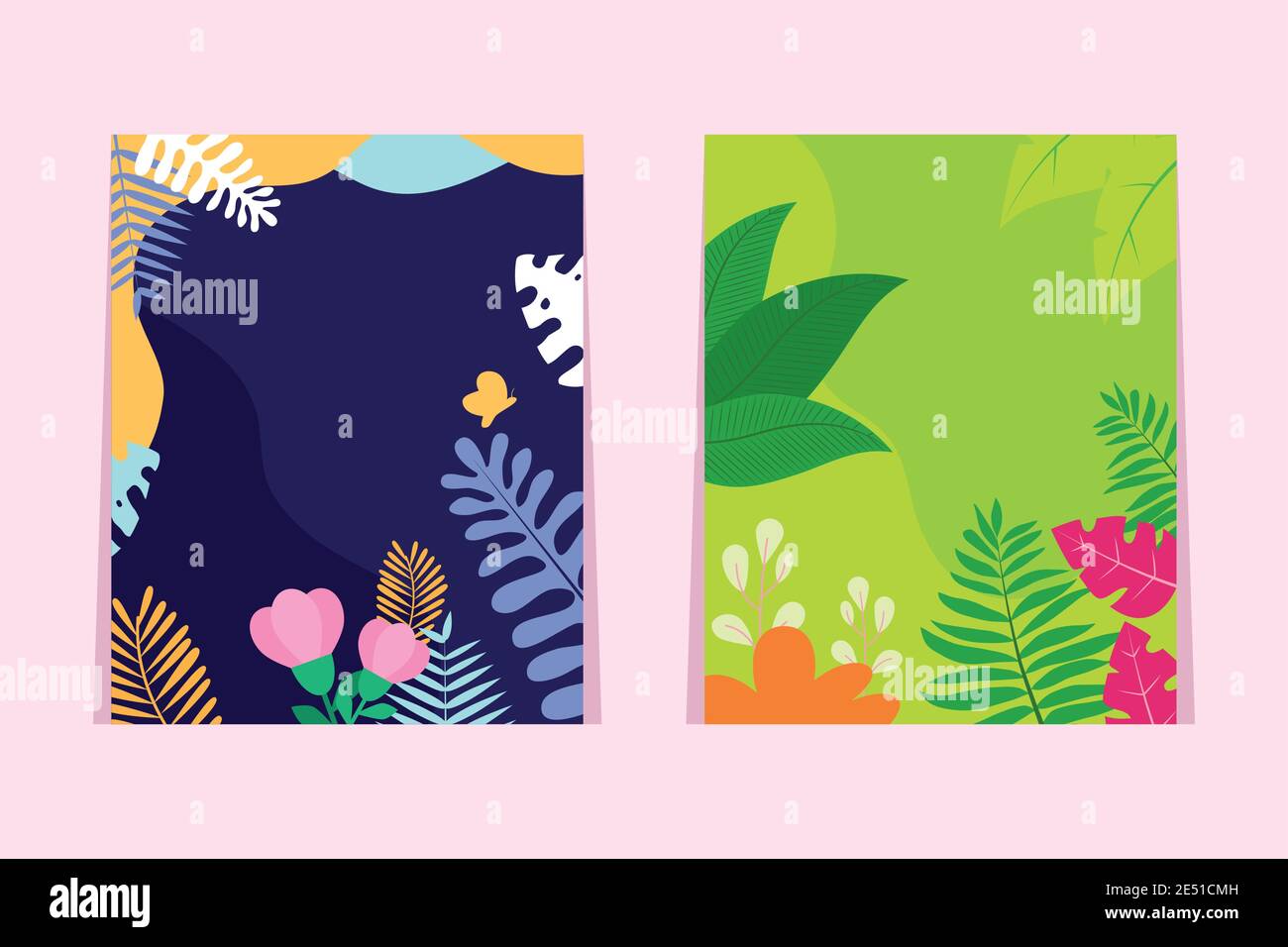 colorful backgrounds for stories with tropical leaves design over white ...