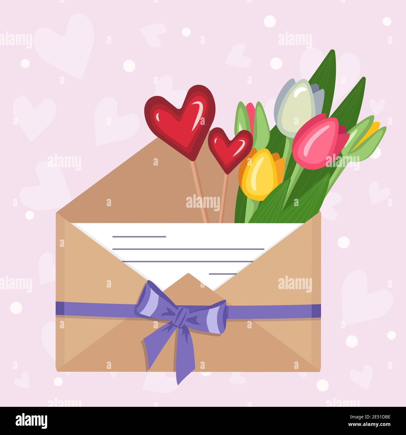Letter in envelope love Stock Vector Images - Alamy