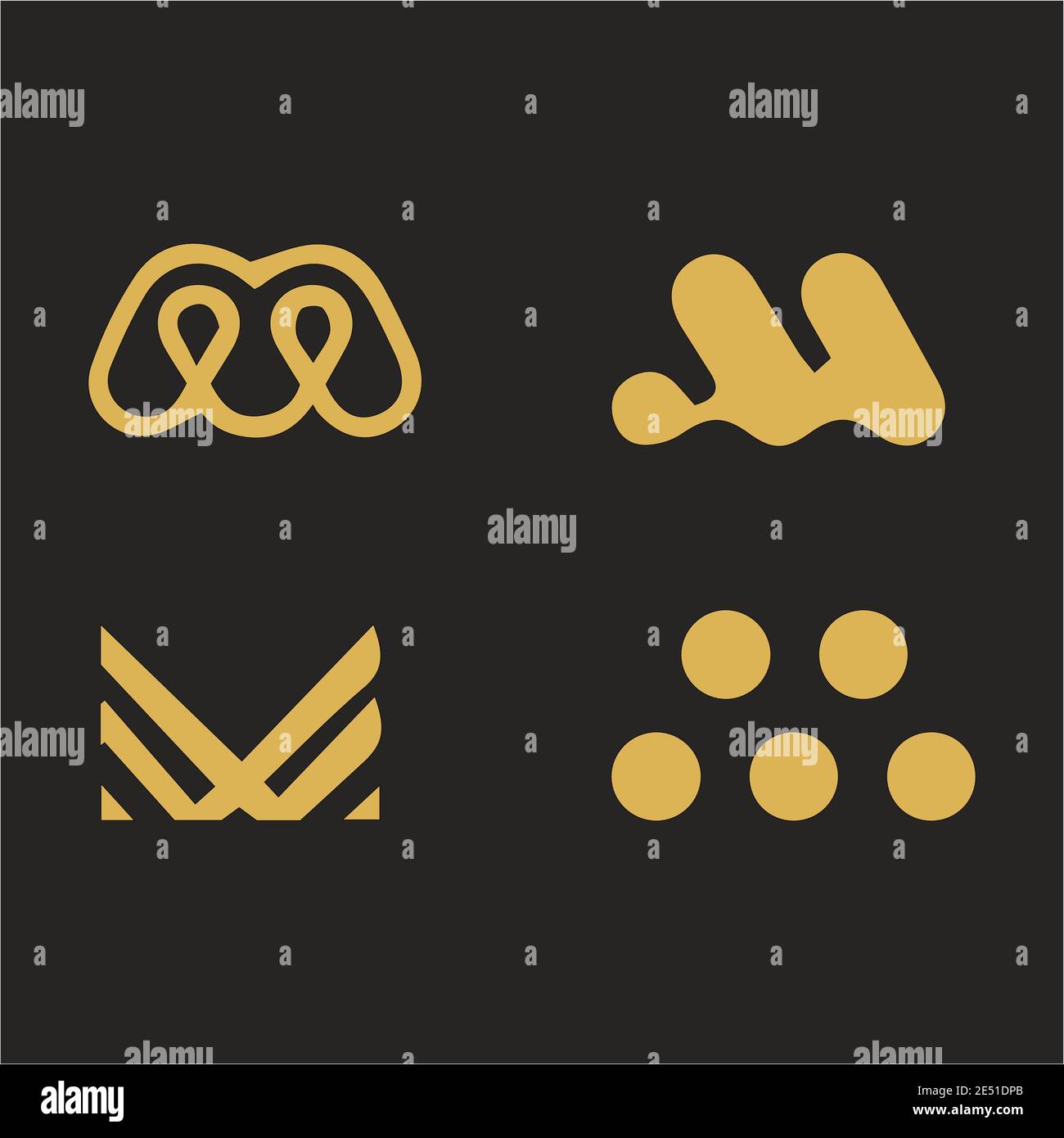 letter M logo marks, musical logo, inspirational logo vector and ...