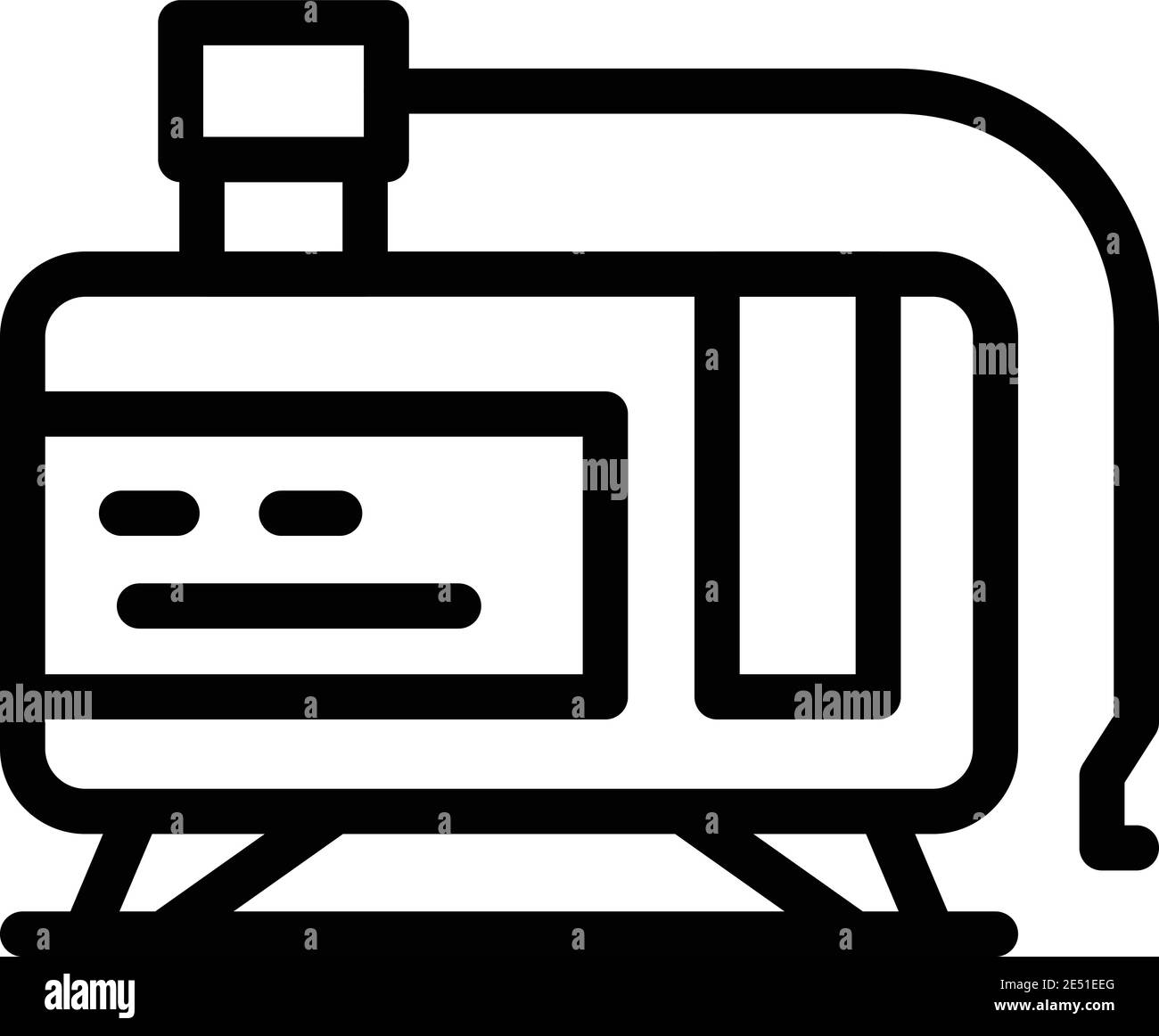Electric compressor icon. Outline electric compressor vector icon for ...