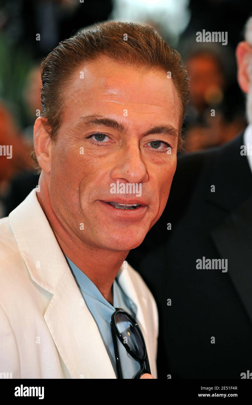 Actor Jean-Claude Van Damme walking the Palais des Festivals' red ...