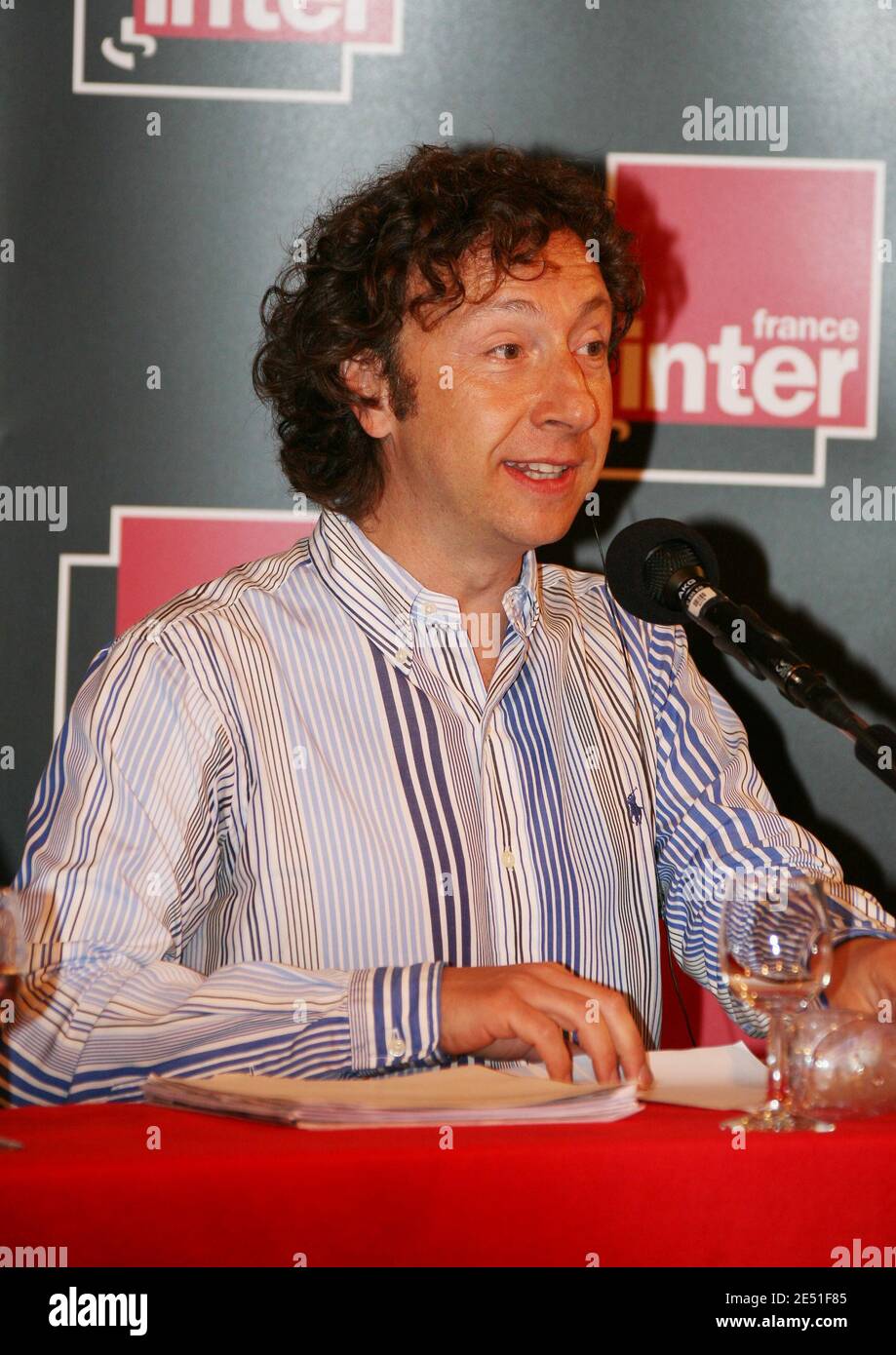 EXCLUSIVE. Presenter Stephane Bern as he interviews actor Jean-Pierre ...