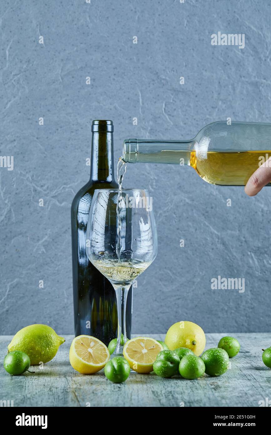 Cherries wine bottle drink hi-res stock photography and images - Alamy