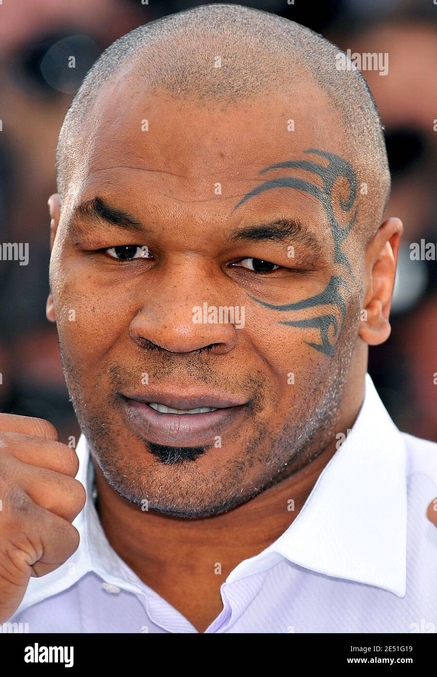 Former US boxing champion Mike Tyson attends the photocall for ...