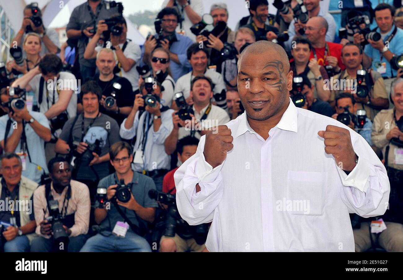 Former US boxing champion Mike Tyson attends the photocall for ...