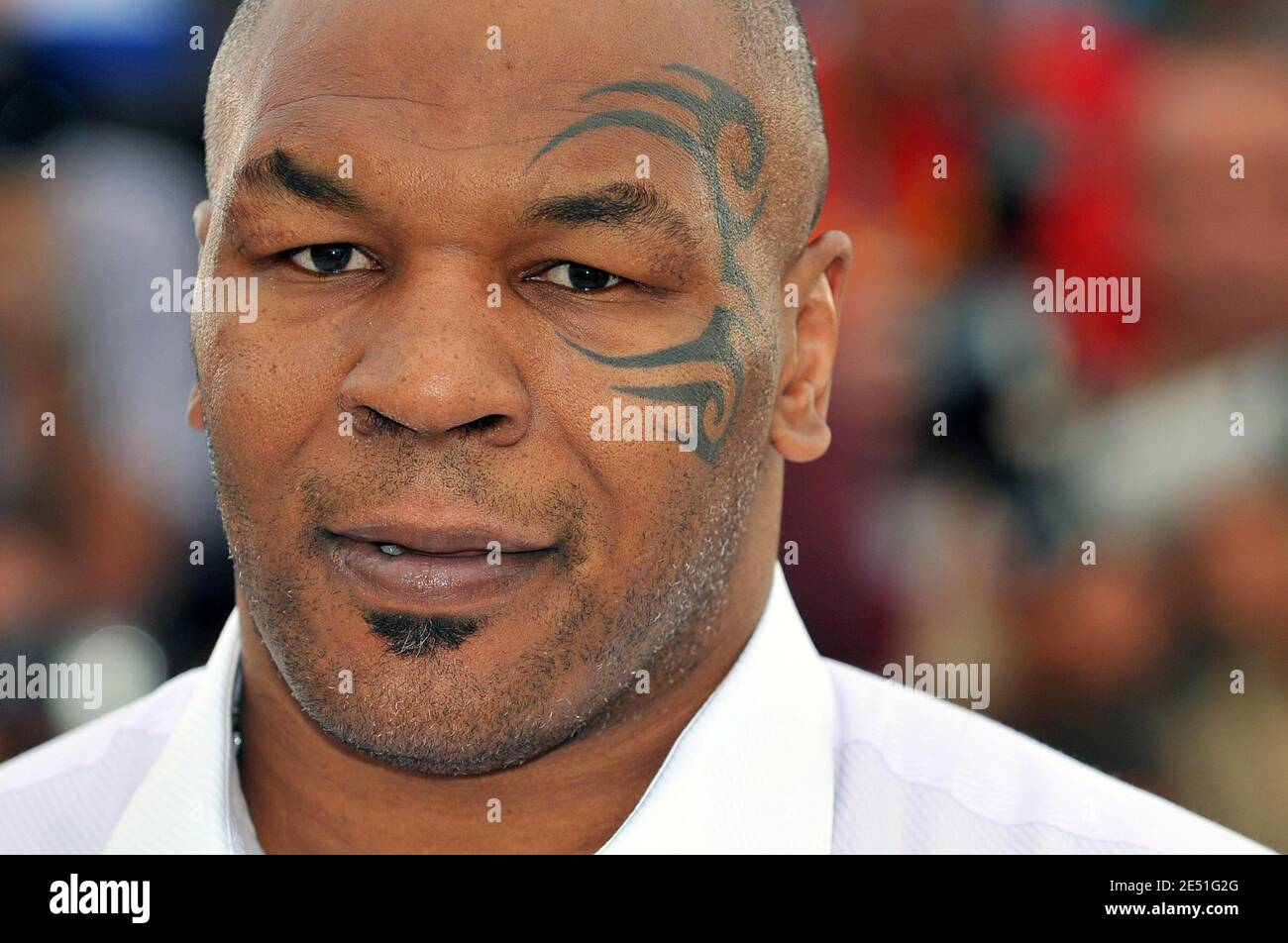 Former US boxing champion Mike Tyson attends the photocall for ...