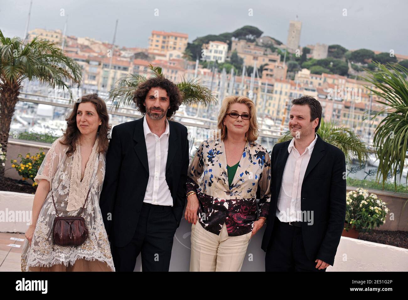 (L-R) Co-director Joana Hadjithomas, actor Rabih Mroue, actress ...