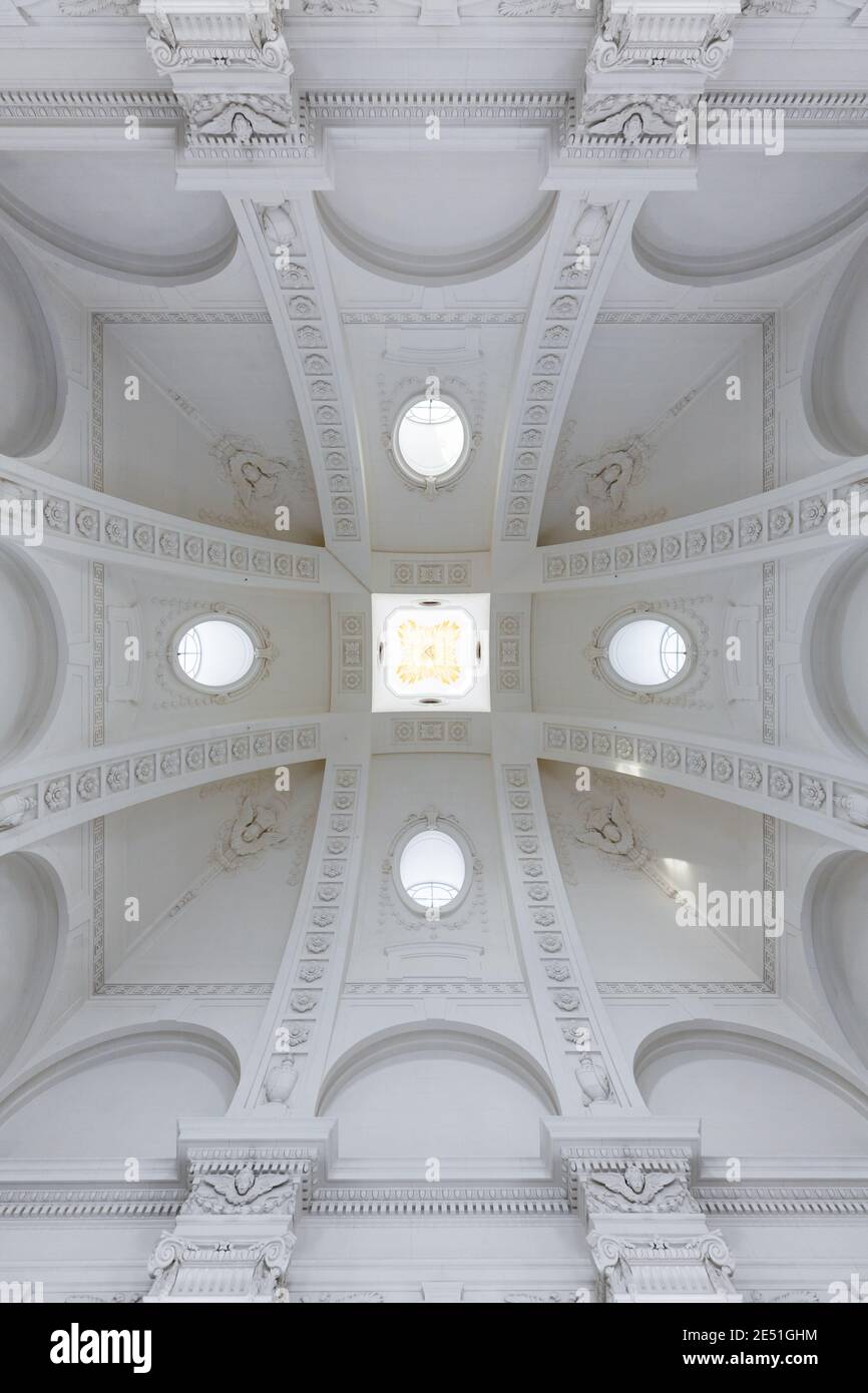 Wide angle view of the vault of the Saints Peter and Paul cathedral as ...