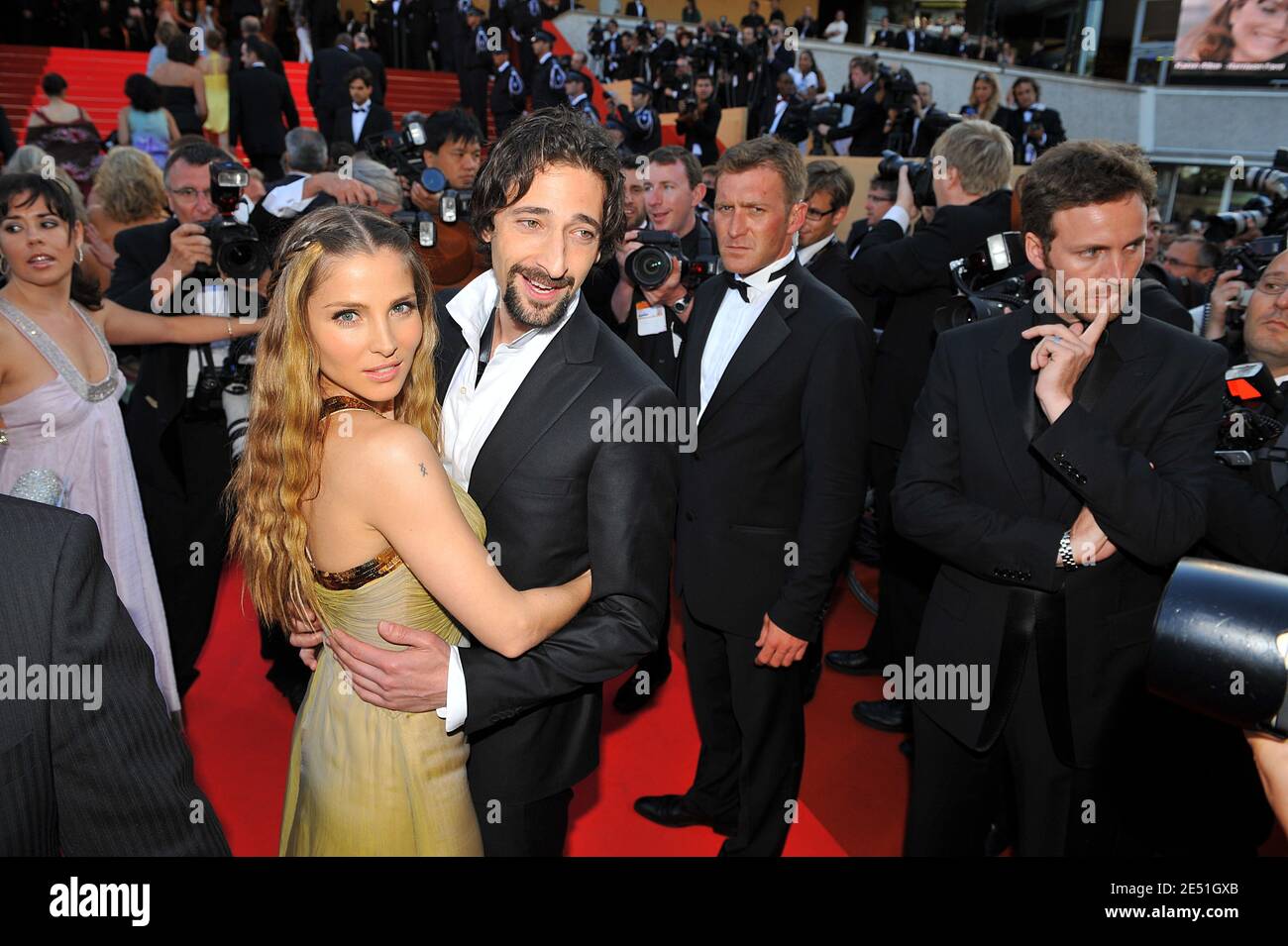 Elsa Pataky and Adrien Brody arriving at the Palais des Festivals in ...