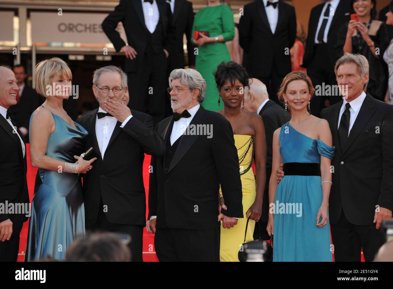 Steven Spielberg, George Lucas, Calista Flockhart, Harrison Ford ...