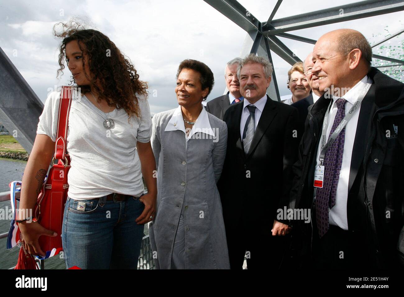 Lorient mayor Norbert Metairie, Jacqueline Tabarly, President of the ...