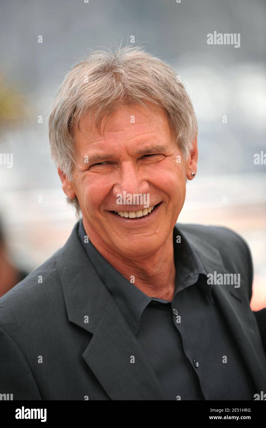 Actor Harrison Ford poses at a photocall for the film 'Indiana Jones ...