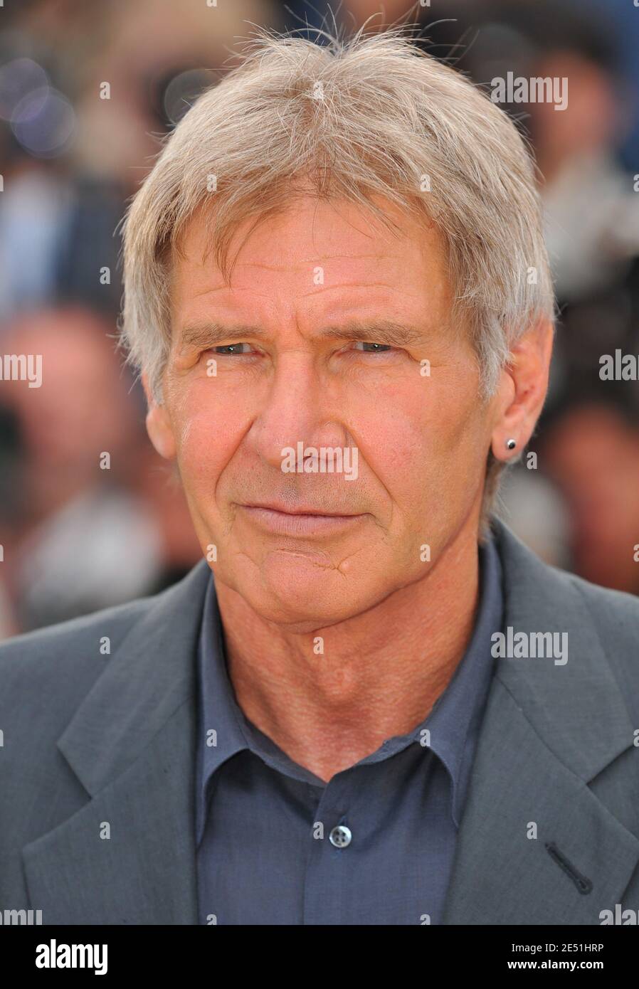 Actor Harrison Ford poses at a photocall for the film 'Indiana Jones ...